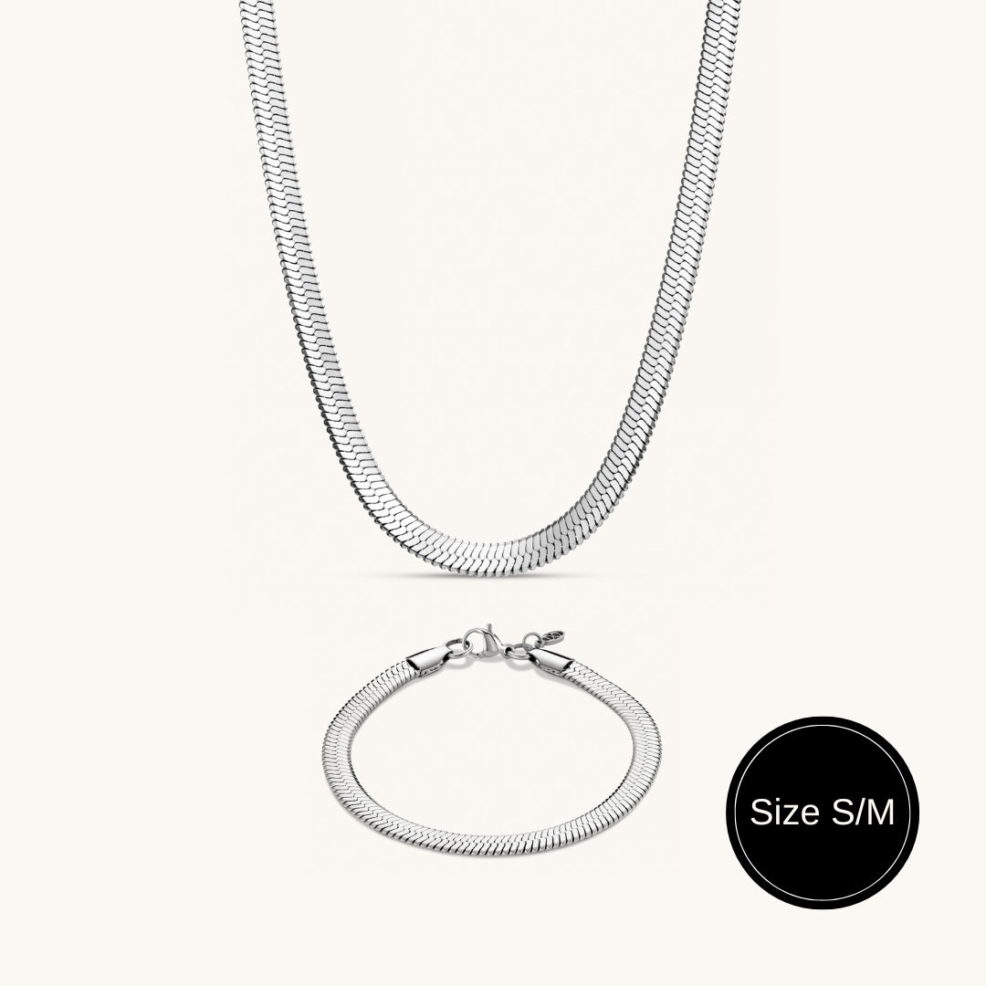 Herringbone necklace and bracelet set store