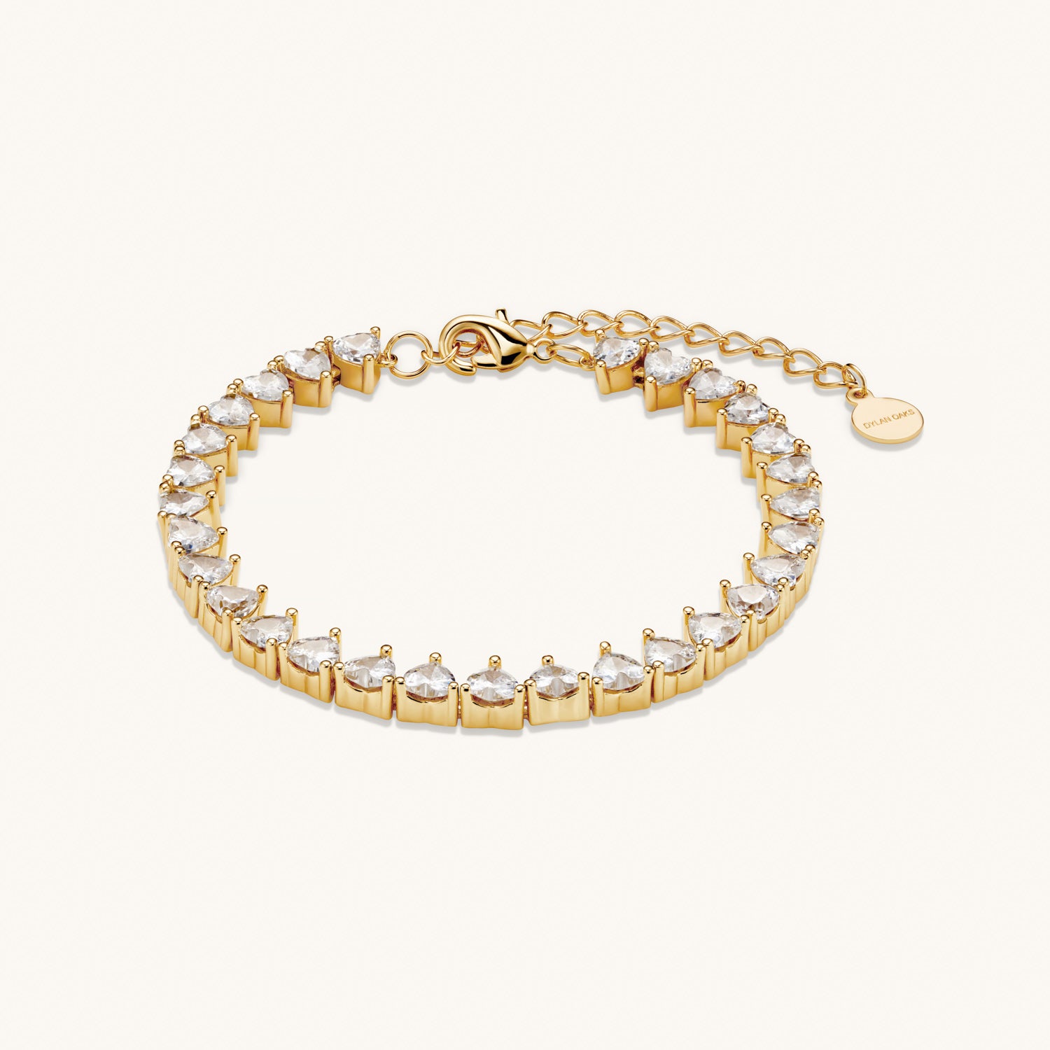 Amore Tennis Bracelet In Gold – Dylan Oaks UK