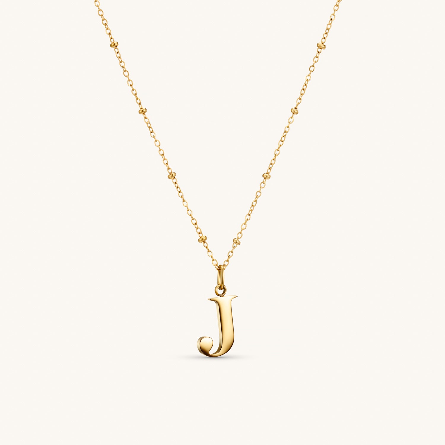 J Initial Necklace In Gold – Dylan Oaks UK