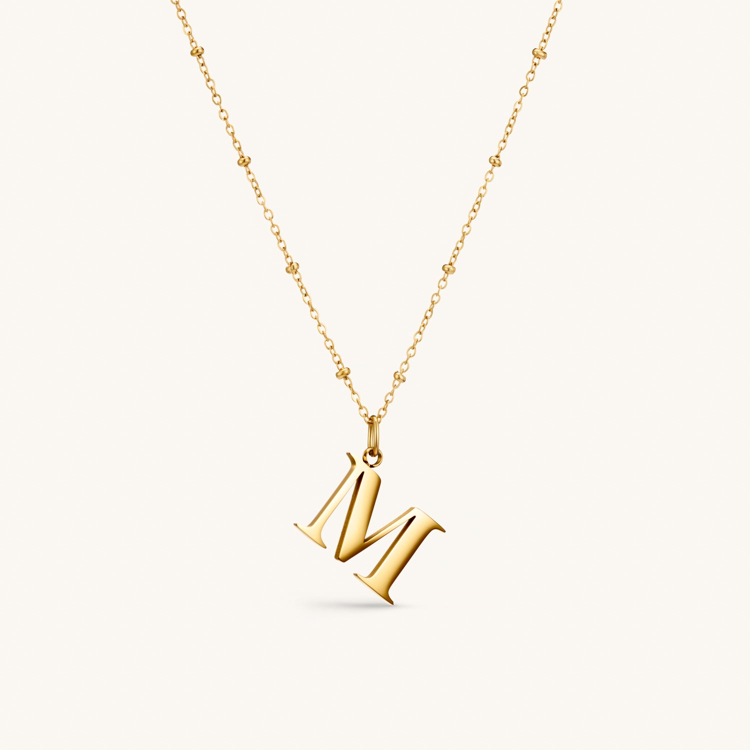 M Initial Necklace In Gold – Dylan Oaks UK