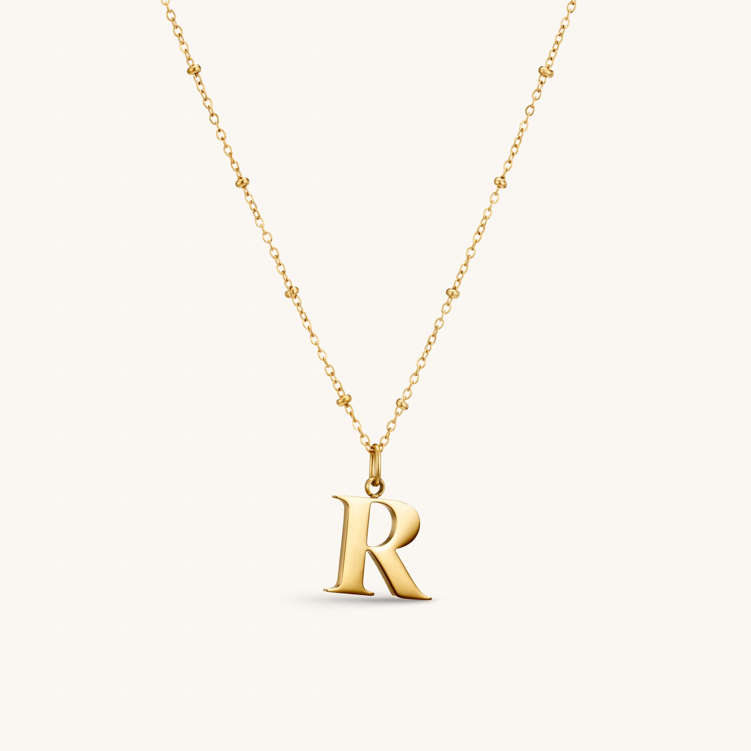 R Initial Necklace In Gold – Dylan Oaks UK