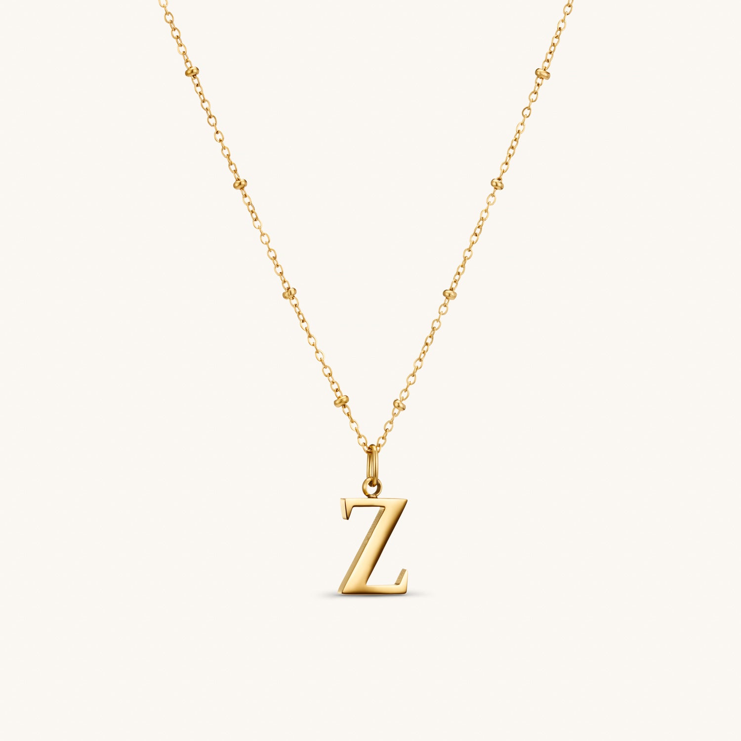 Z Initial Necklace In Gold – Dylan Oaks UK