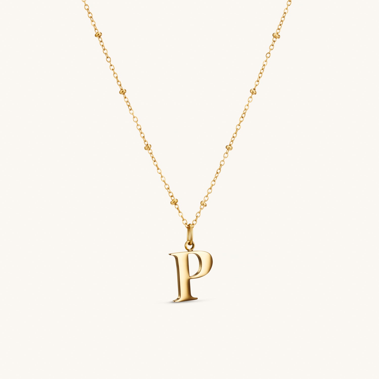 P Initial Necklace In Gold – Dylan Oaks UK