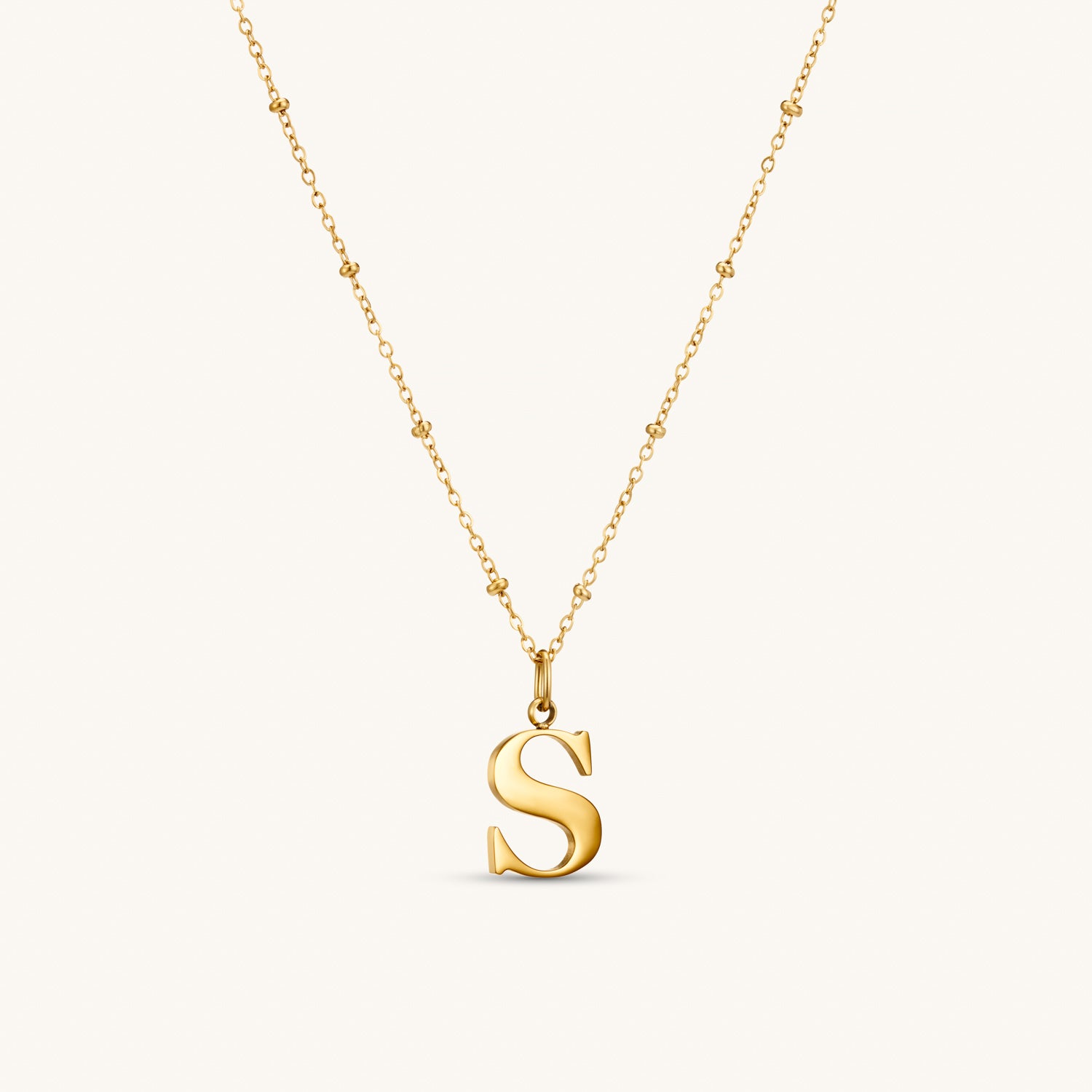 S Initial Necklace In Gold – Dylan Oaks UK