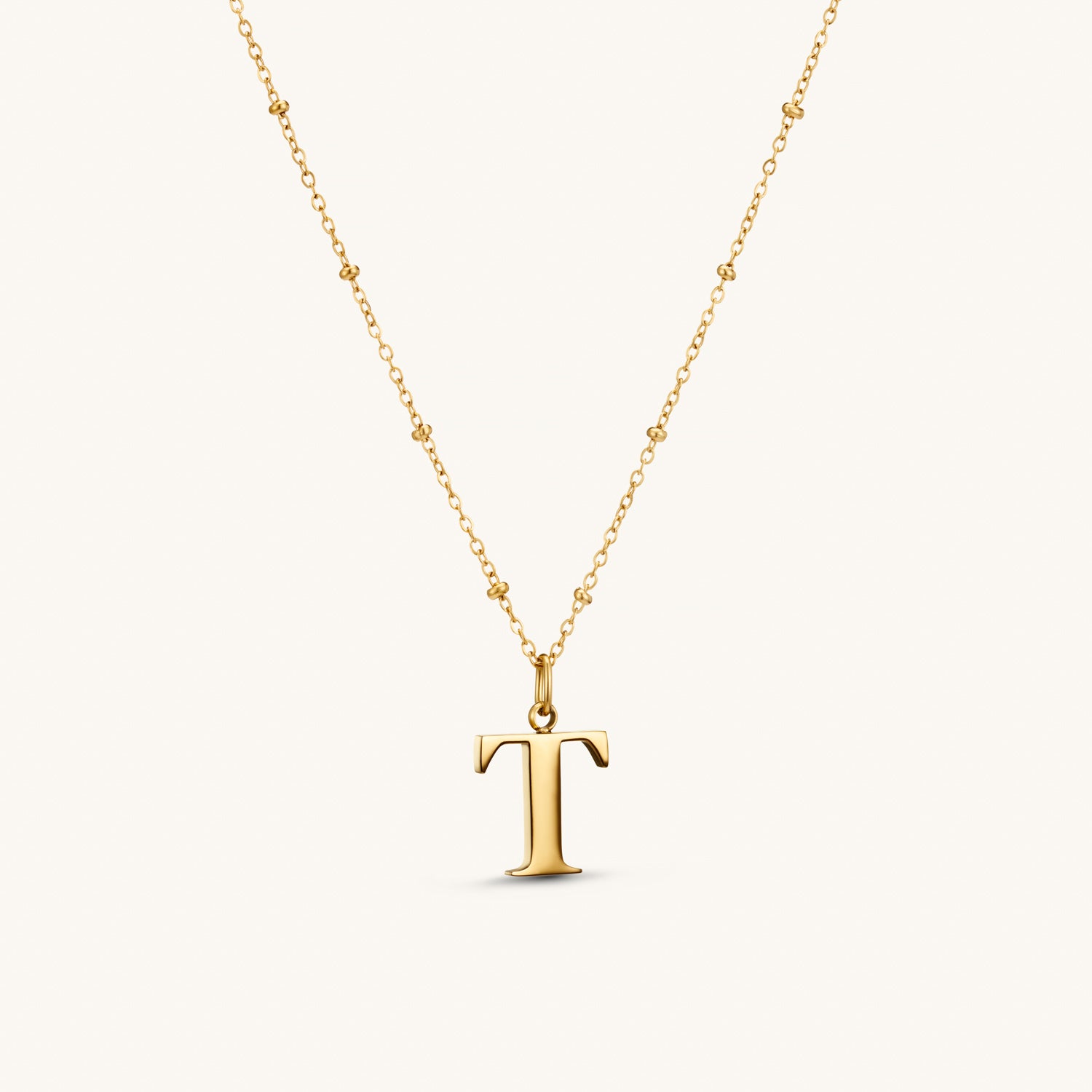 T Initial Necklace In Gold – Dylan Oaks UK