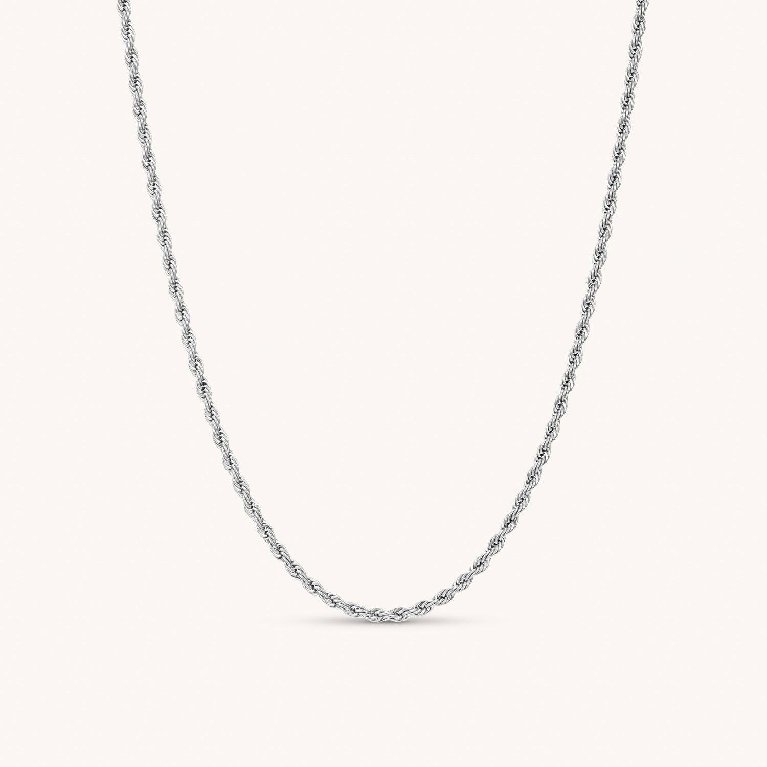 Rope Necklace In Silver – Dylan Oaks UK