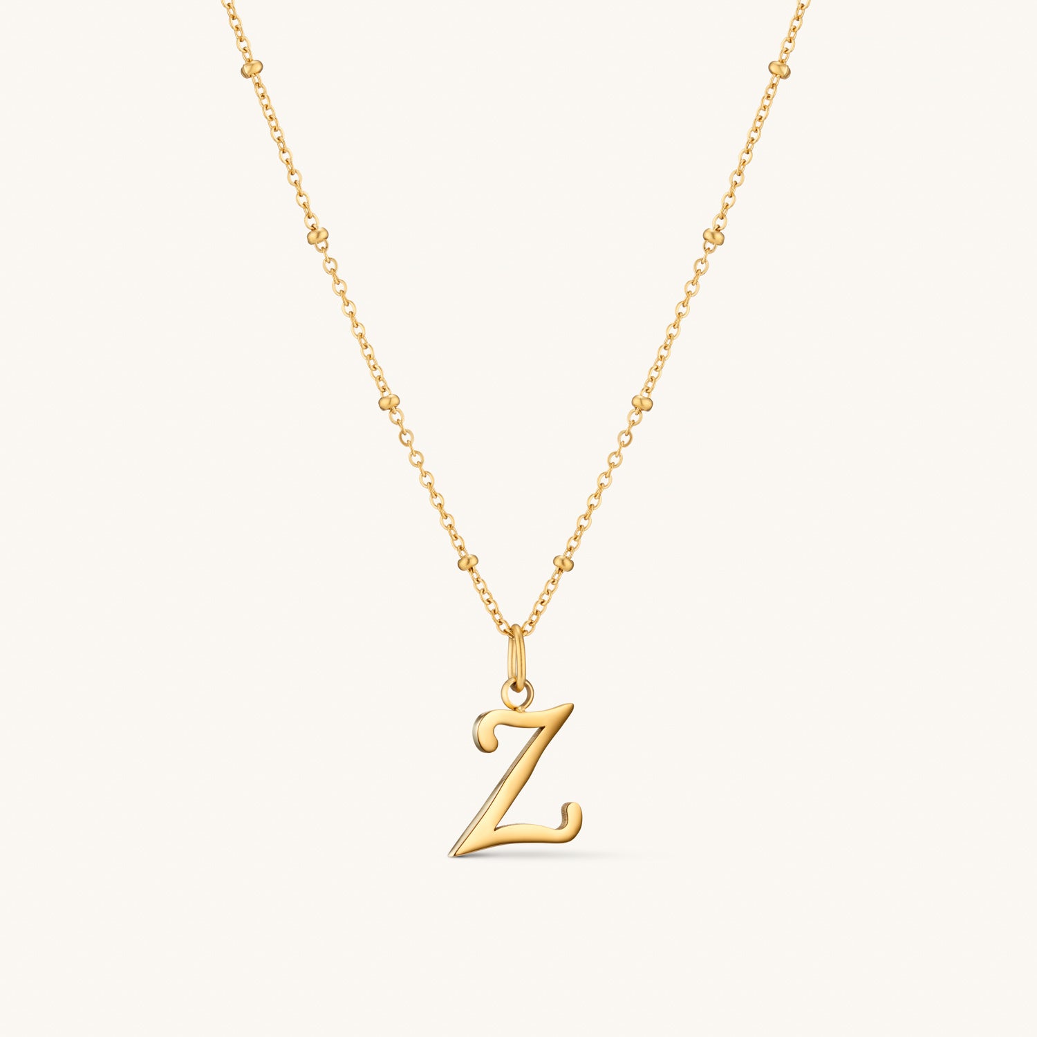 Z Script Initial Necklace Gold – Dylan Oaks UK